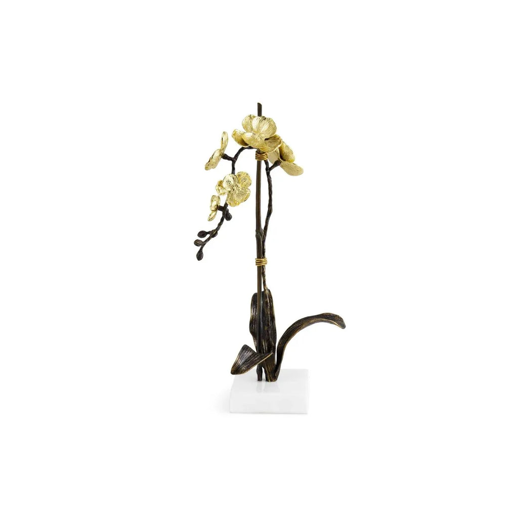 Gold Orchid Stem Sculpture – Michael Aram