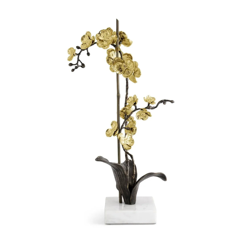 Gold Orchid Stem Sculpture – Michael Aram