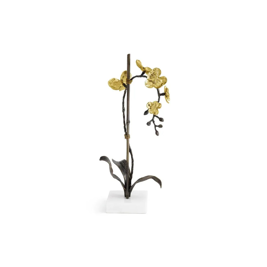 Gold Orchid Stem Sculpture – Michael Aram
