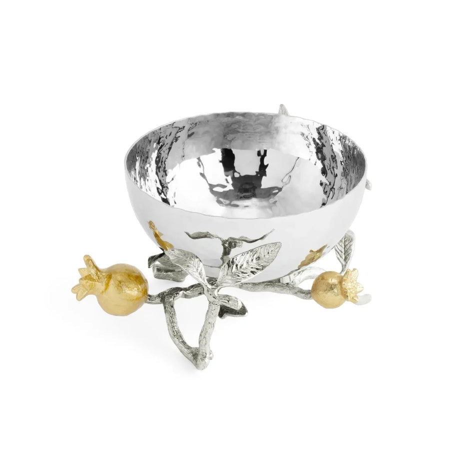 Pomegranate Silver & Gold Nut Bowl – Michael Aram