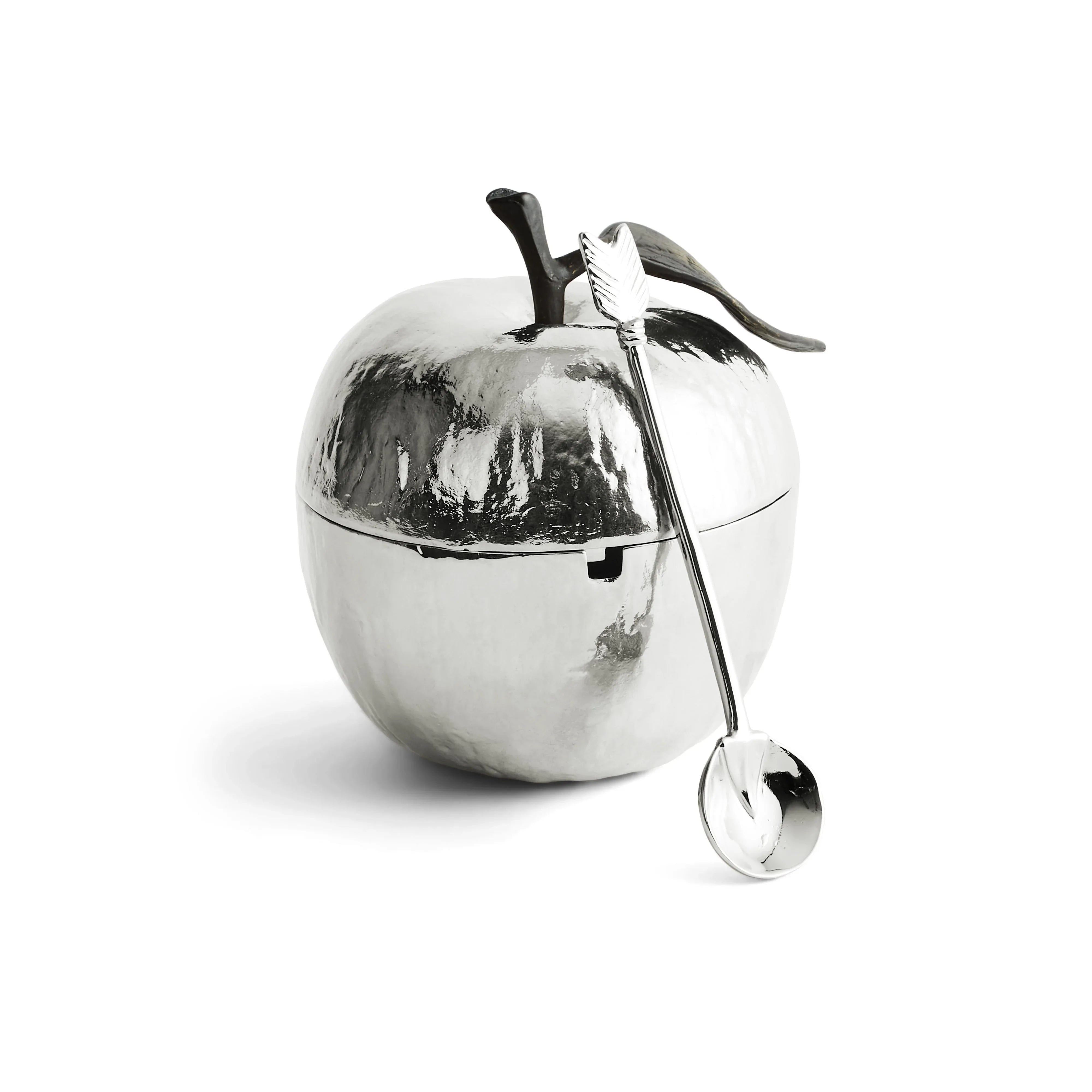 Apple Honey Pot with Spoon Nickelplate – Michael Aram