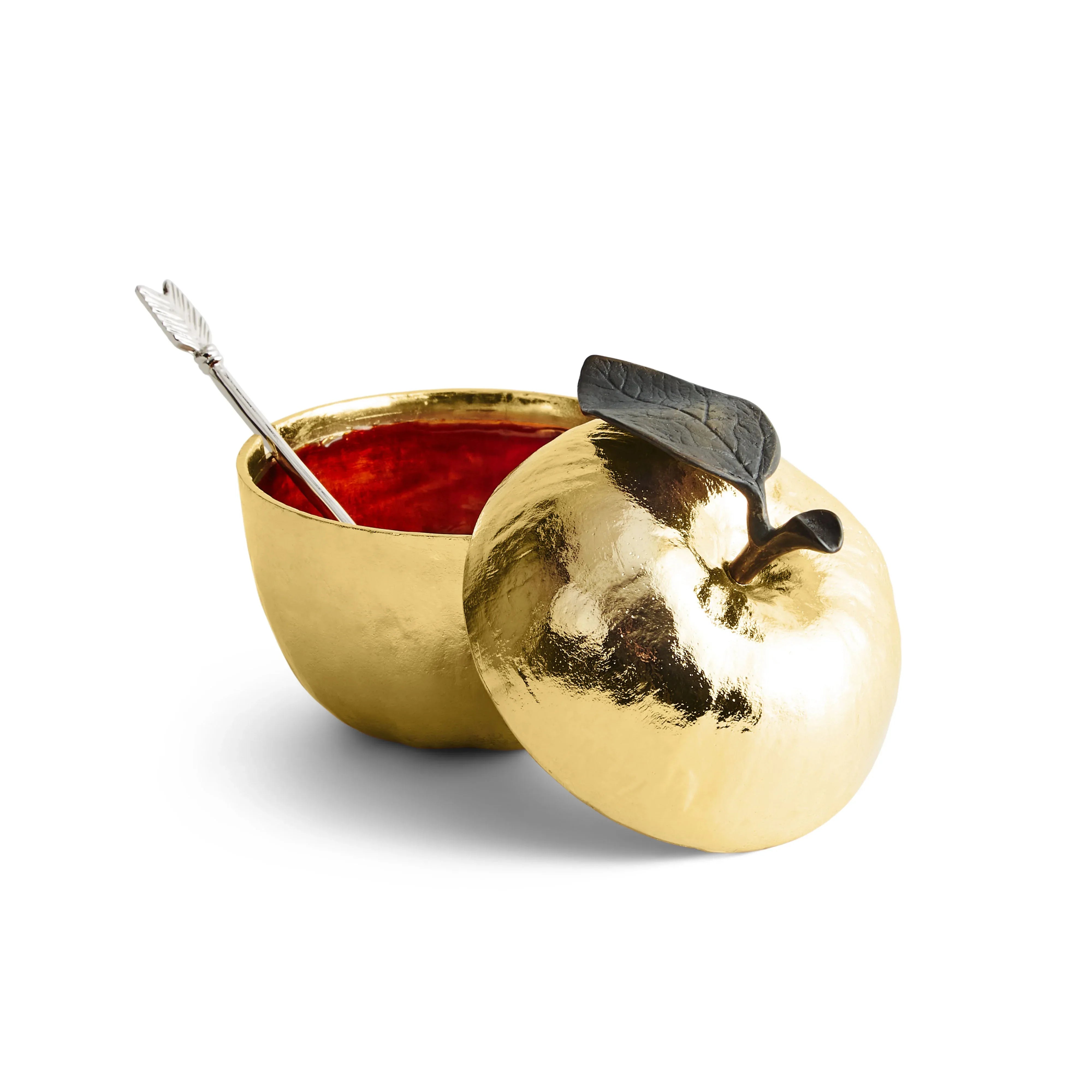Apple Honey Pot with Spoon Nickelplate – Michael Aram