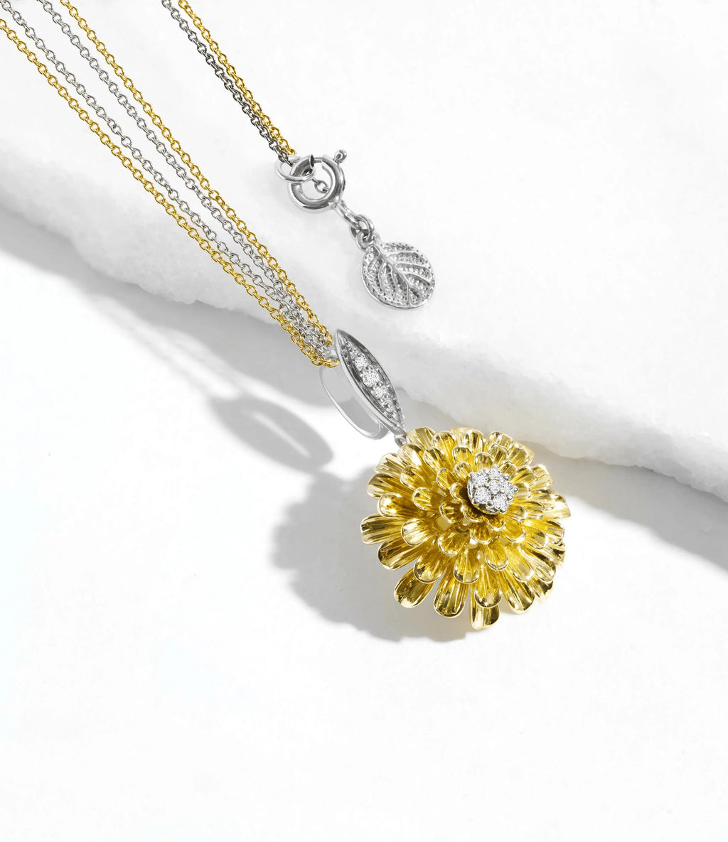 Dandelion Flower Pendant Necklace with Diamonds – Michael Aram