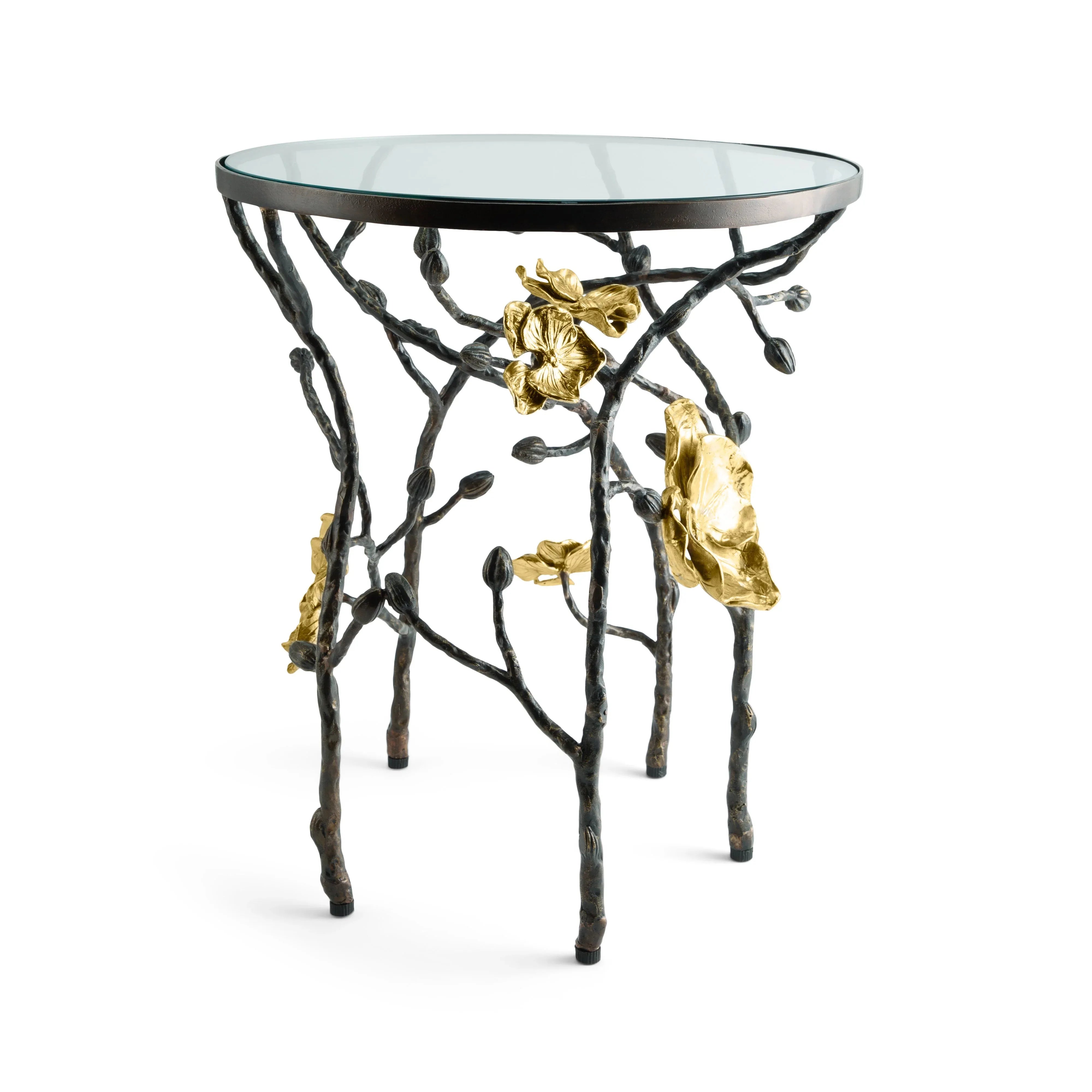 Gold Orchid Accent Table – Michael Aram