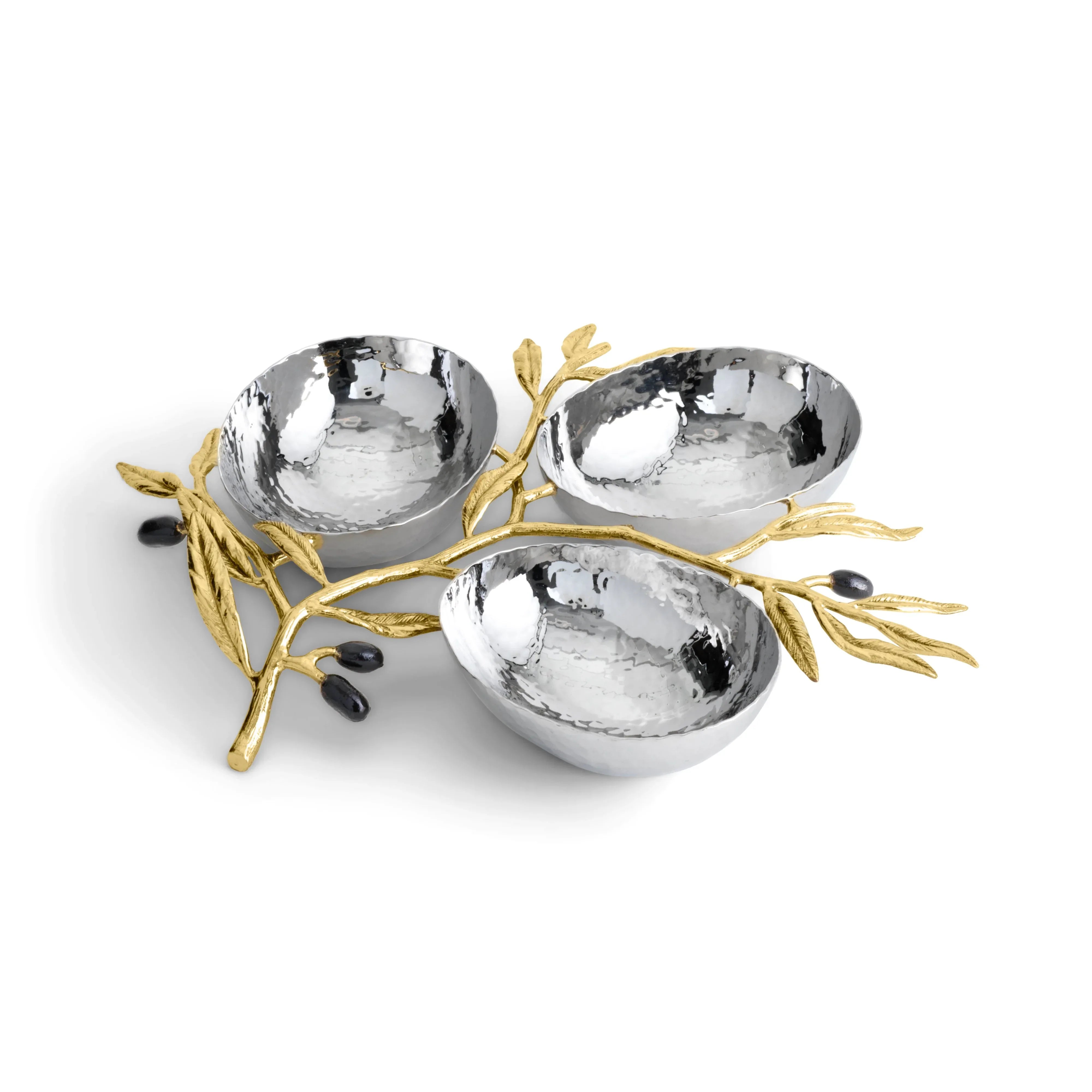 Olive Branch Triple Dish – Michael Aram