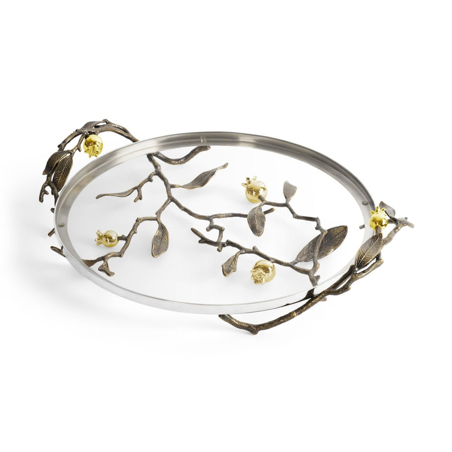 Pomegranate Glass Platter – Michael Aram
