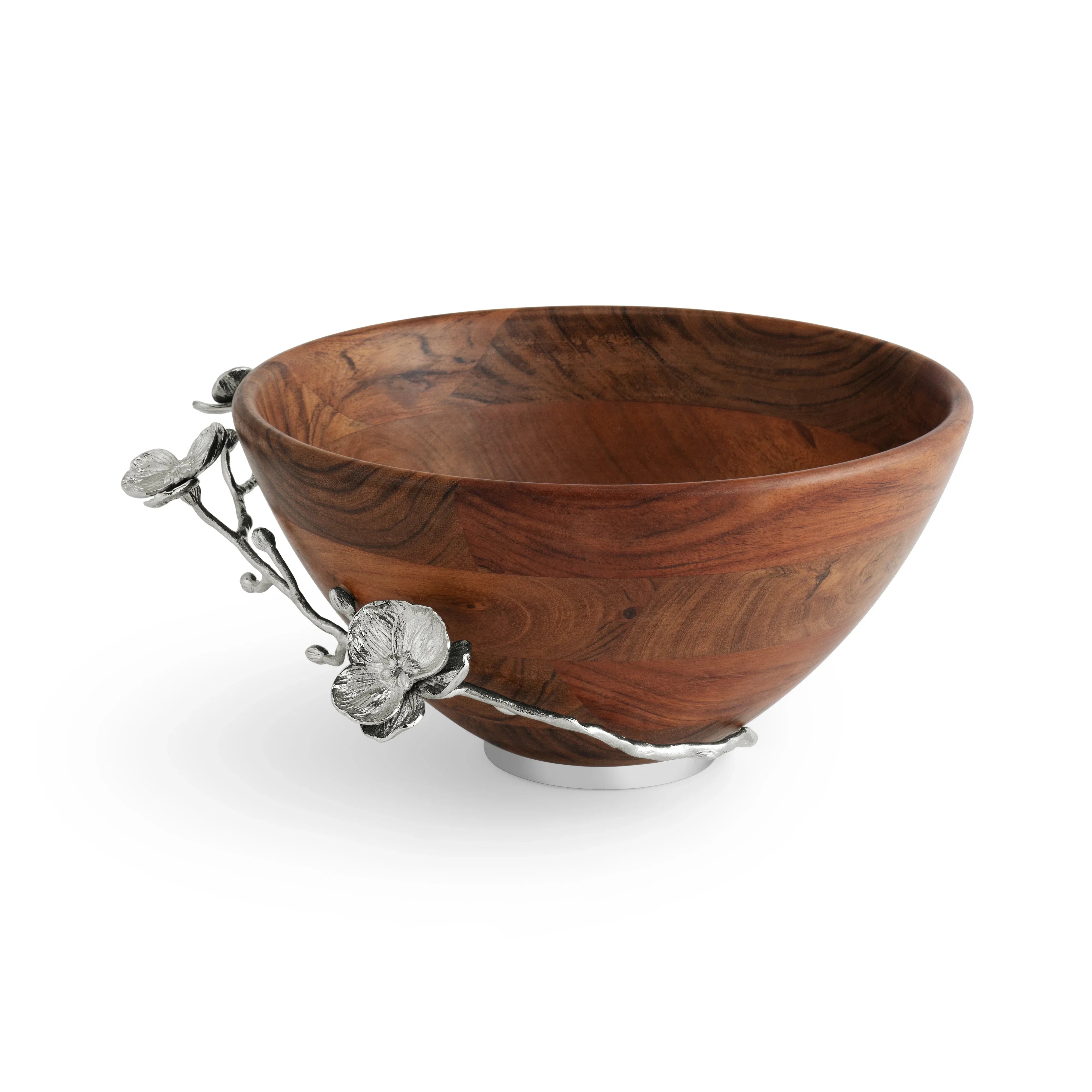 White Orchid Wood Salad Bowl – Michael Aram